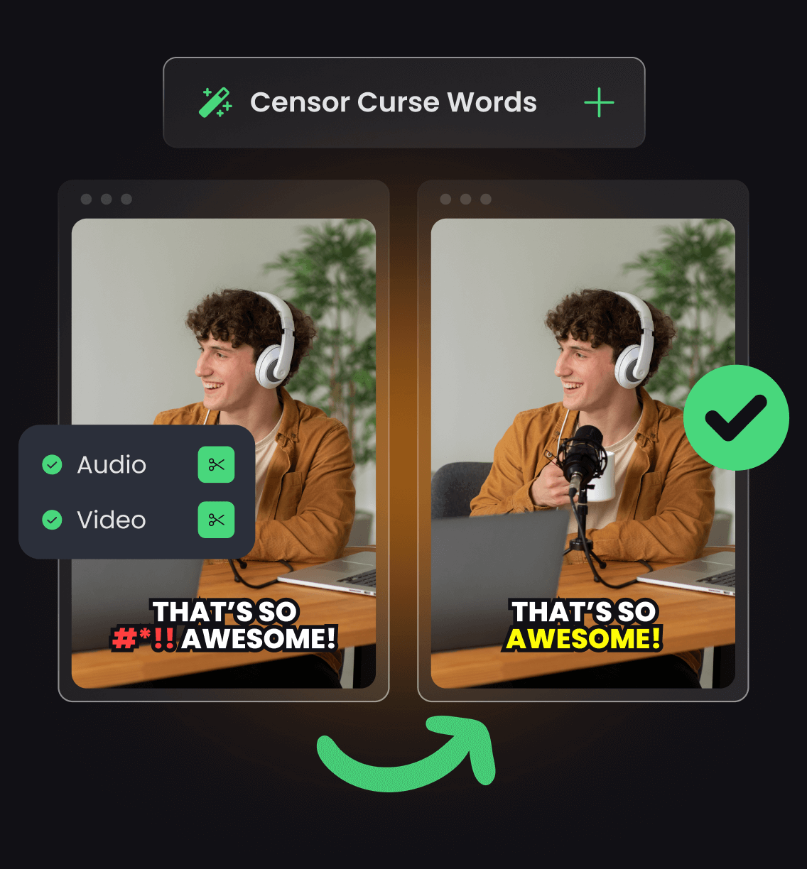 Censor Video - Blur, Bleep & Mute Videos Instantly with AI - OpusClip